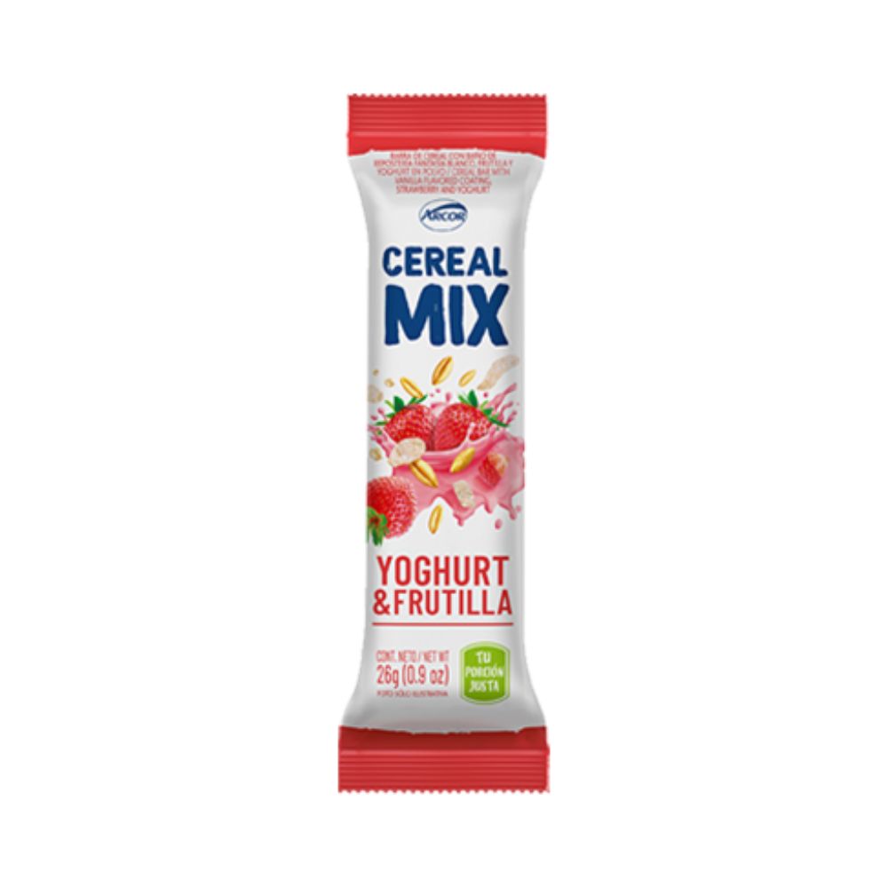 CEREAL MIX YOGHURT FRUTILLA 20X26G - Golozinas Luján
