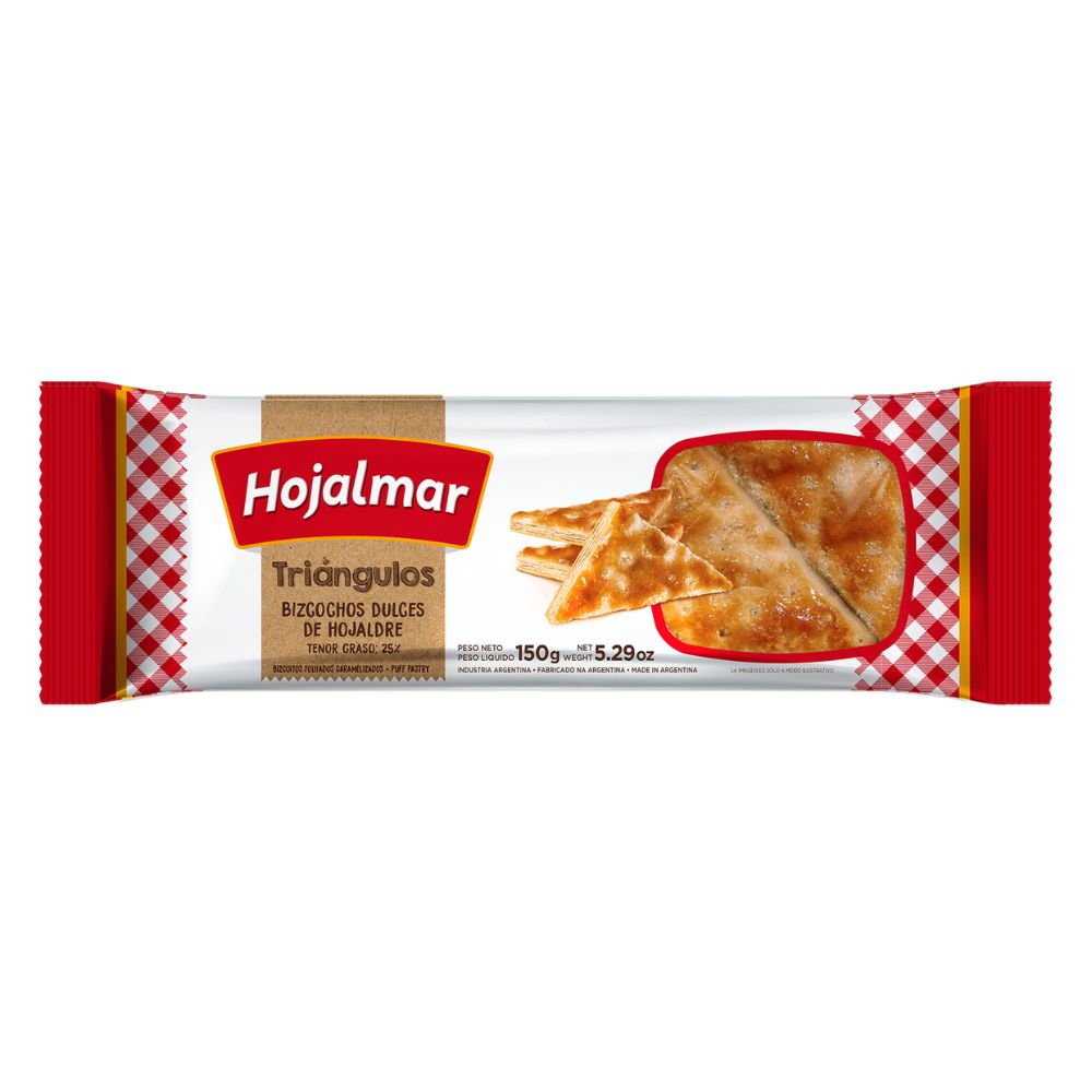 GALLETITAS HOJALMAR TRIANGULOS 18X150G - Golozinas Luján
