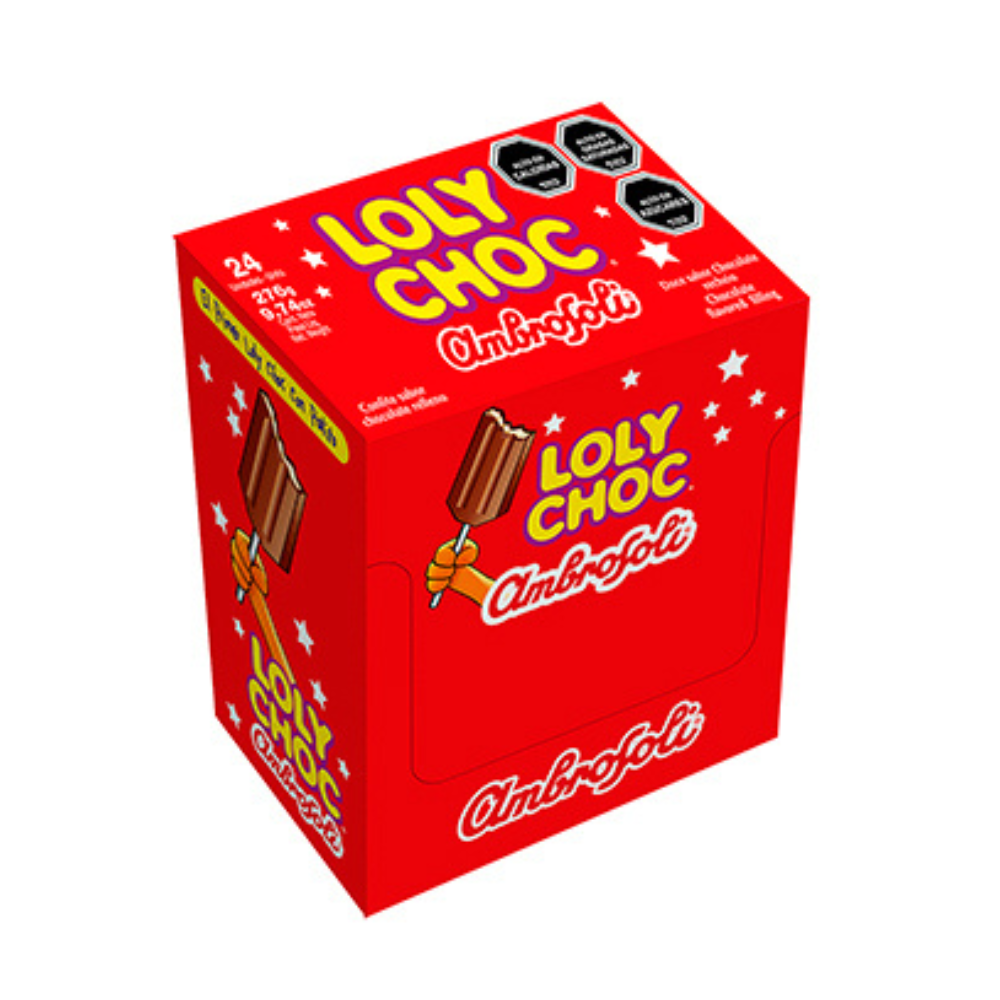 LOLY CHOC CHUPETIN DE CHOCOLATE X24U - Golozinas Luján