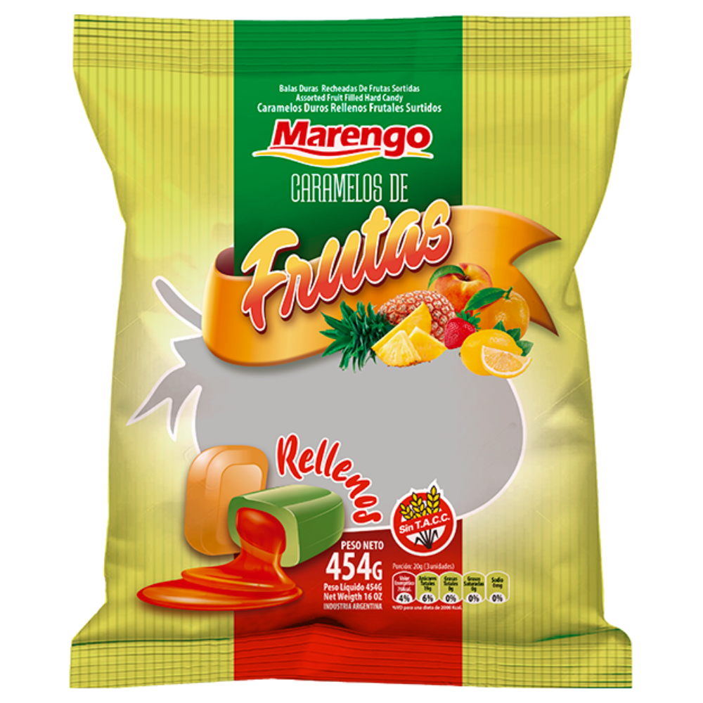 CARAMELOS MARENGO SURTIDOS RELLENOS X454G - Golozinas Luján