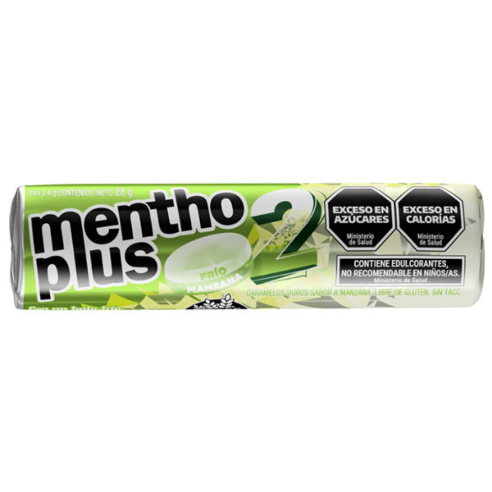 PASTILLAS MENTHOPLUS ACIDOS MANZANA X12U - Golozinas Luján