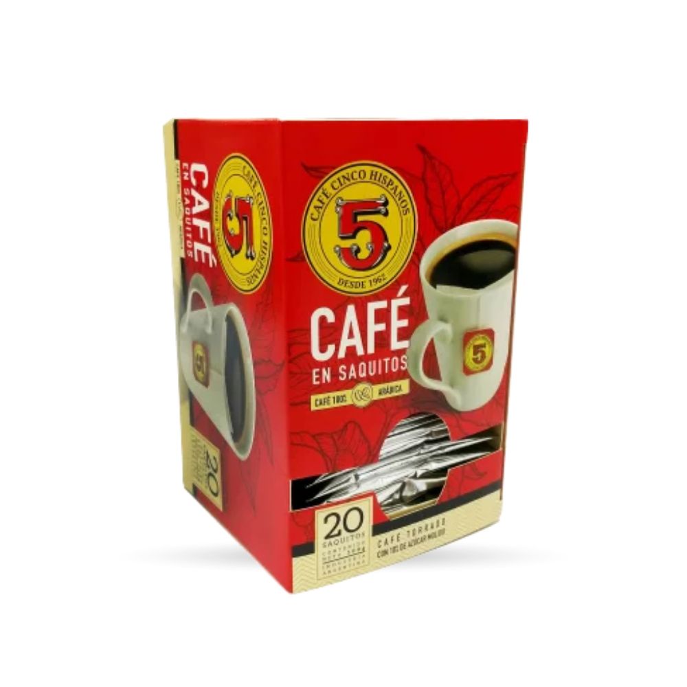 5 HISPANOS CAFE SAQUITOS X20U - Golozinas Luján