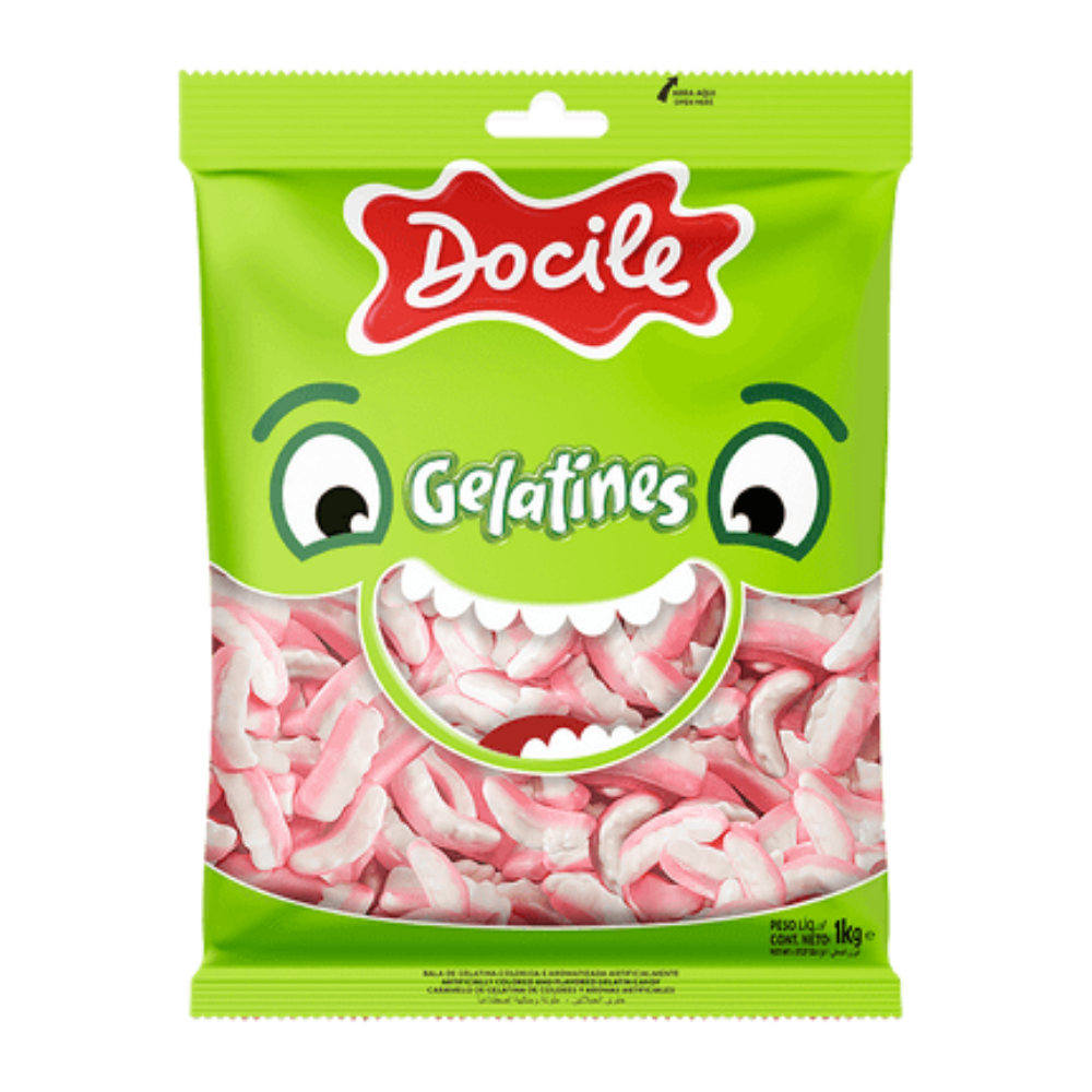 GOMITAS DOCILE GELATINES DIENTES X1KG - Golozinas Luján