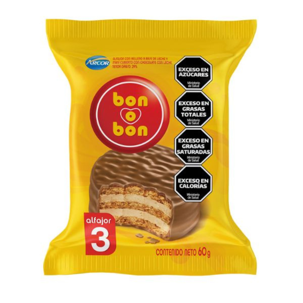 ALFAJOR TRIPLE BON O BON 21X60G - Golozinas Luján