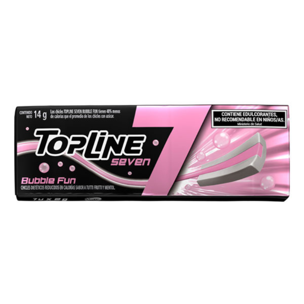 CHICLE TOPLINE 7 TUTTI 16X14G - Golozinas Luján