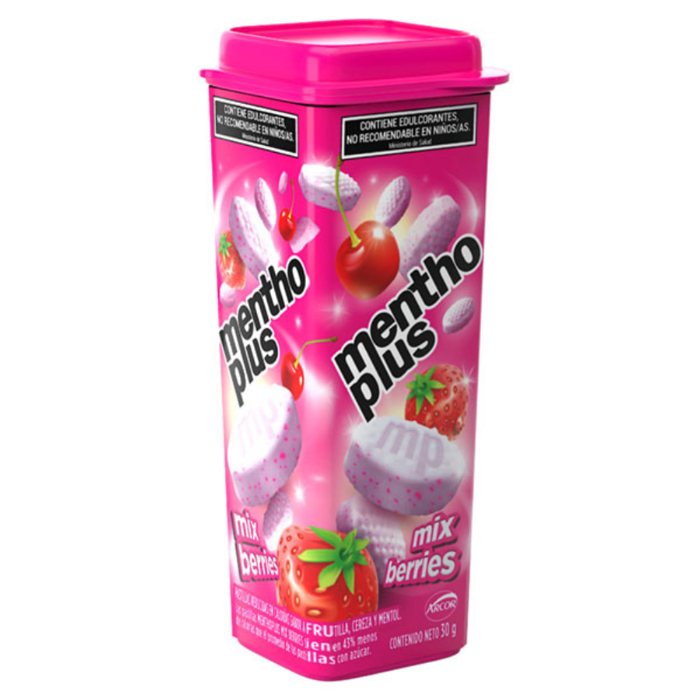 PASTILLAS MENTHOPLUS S/AZUCAR MIX BERRIES X30G - Golozinas Luján