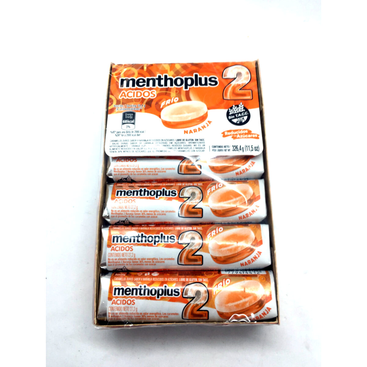 MENTHOPLUS ACIDOS NARANJA X 12u - Golozinas Luján