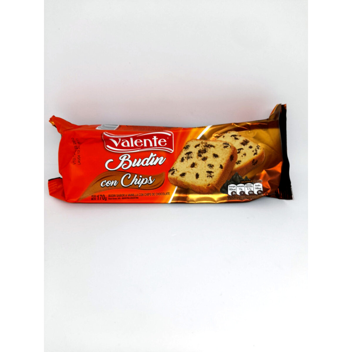 BUDIN VALENTE CHIPS CHOCOLATE 170GR - Golozinas Luján