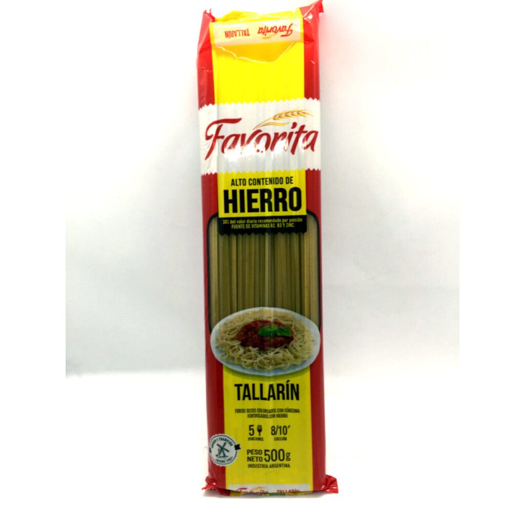 FIDEO FAVORITA TALLARIN 500G X 20 - Golozinas Luján